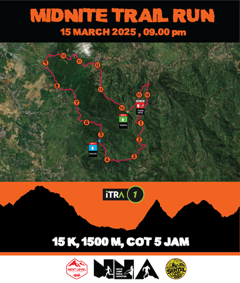Peta Rute | MIDNITE TRAIL RUN